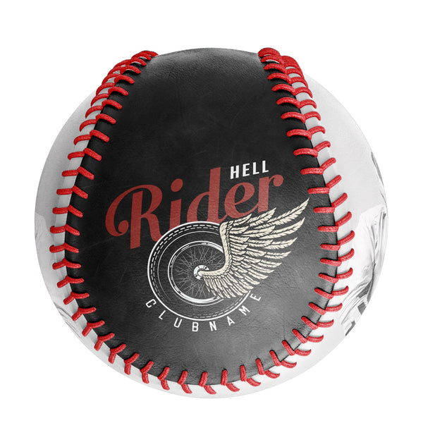 Personalized Black Rider Motorcycle Club Photo Baseballs – FanCustom