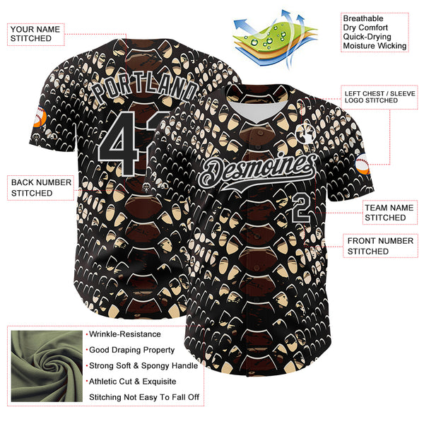 Custom Black White 3D Pattern Design Rave Psychedelic Snakeskin ...