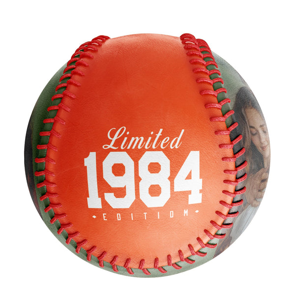Personalized Anniversary Name Time Photo Orange Baseballs – FanCustom