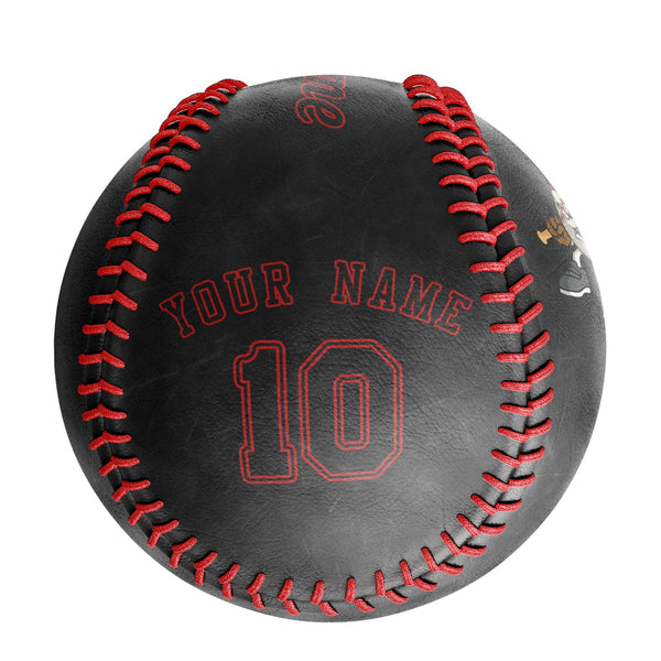 Personalized Black Leather Black Authentic Baseballs – FanCustom