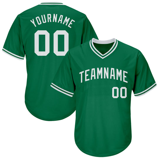 Custom Baseball Kelly Green Shirts Authentic - Make Your Own Baseball ...